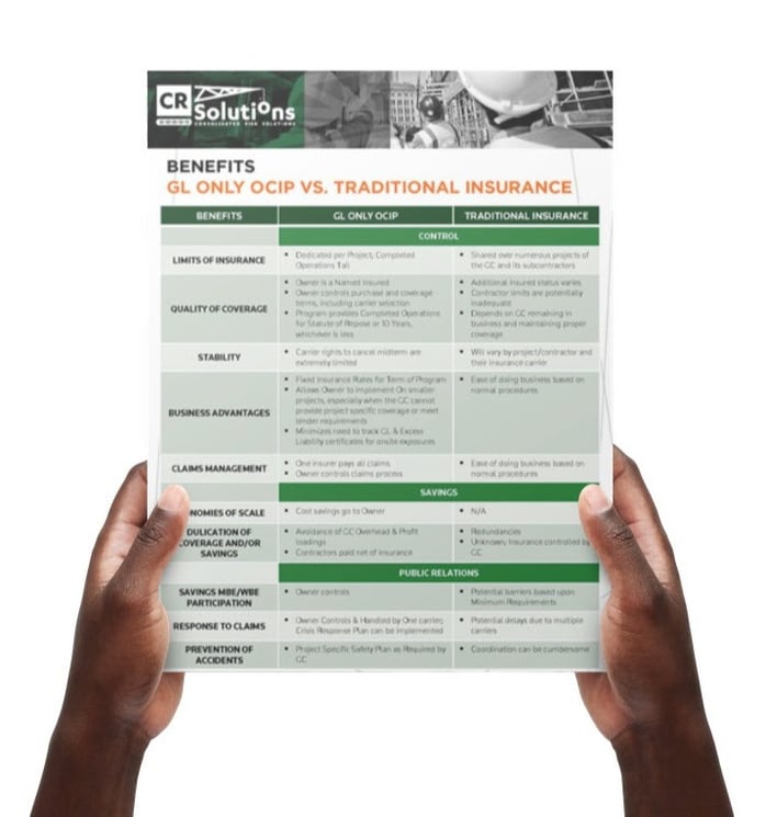 Benefits of GL-Only OCIP vs Traditional Insurance